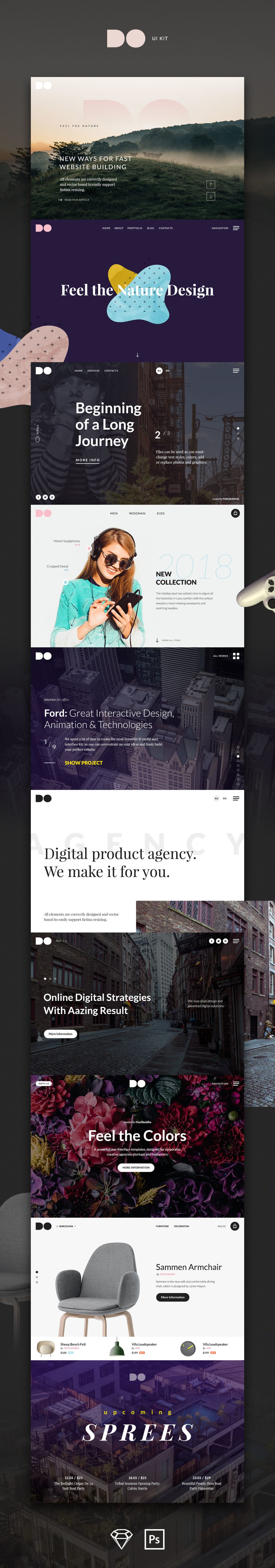 Freebie: The DO Website Hero Templates — The Designest