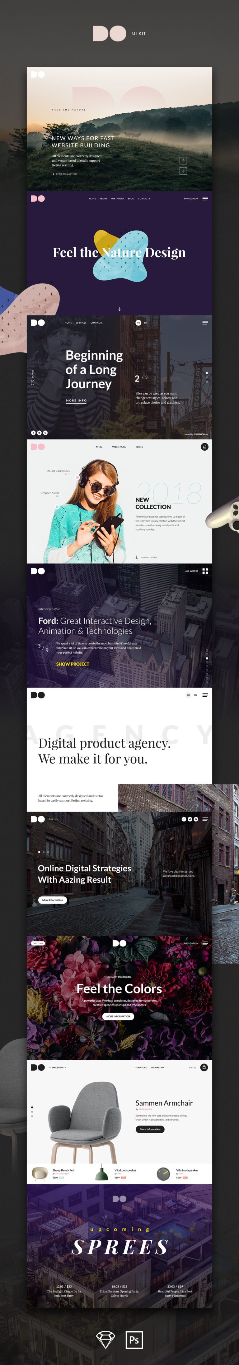 Freebie: The DO Website Hero Templates — The Designest