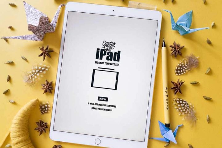 📱 40 iPad Mockup Templates - download on The Designest
