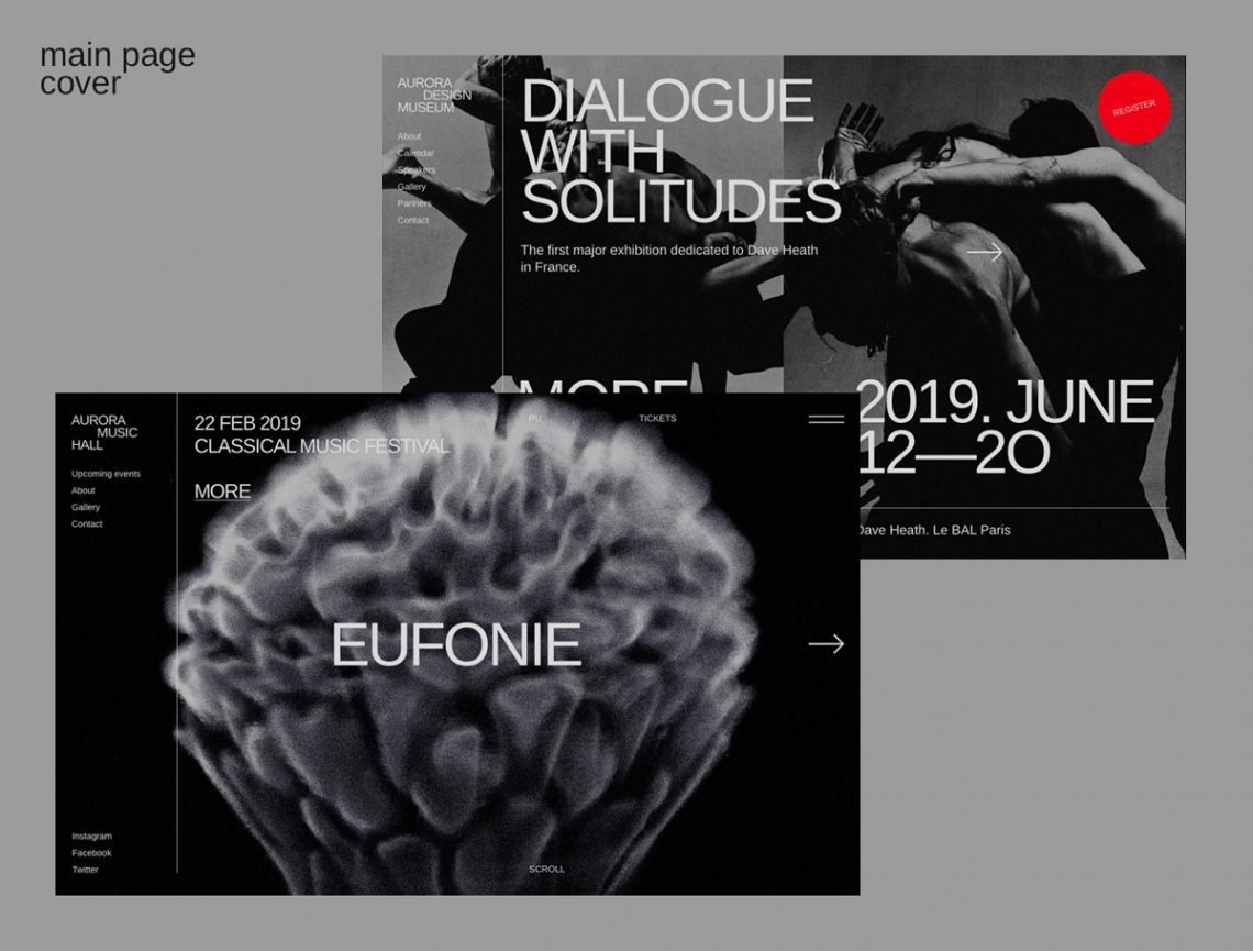 Aurora - Free Web Elements for Adobe XD and Sketch on The Designest