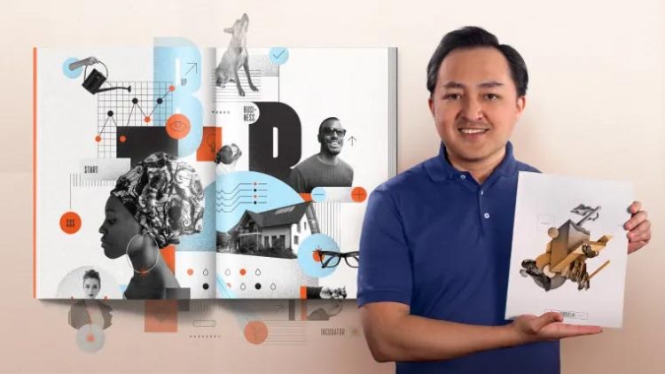 How to Create a Digital Collage with The Flat Abstract Portrait Effect