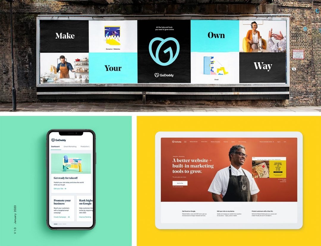 Remastered GoDaddy Logo in Company’s Fresh Branding Design