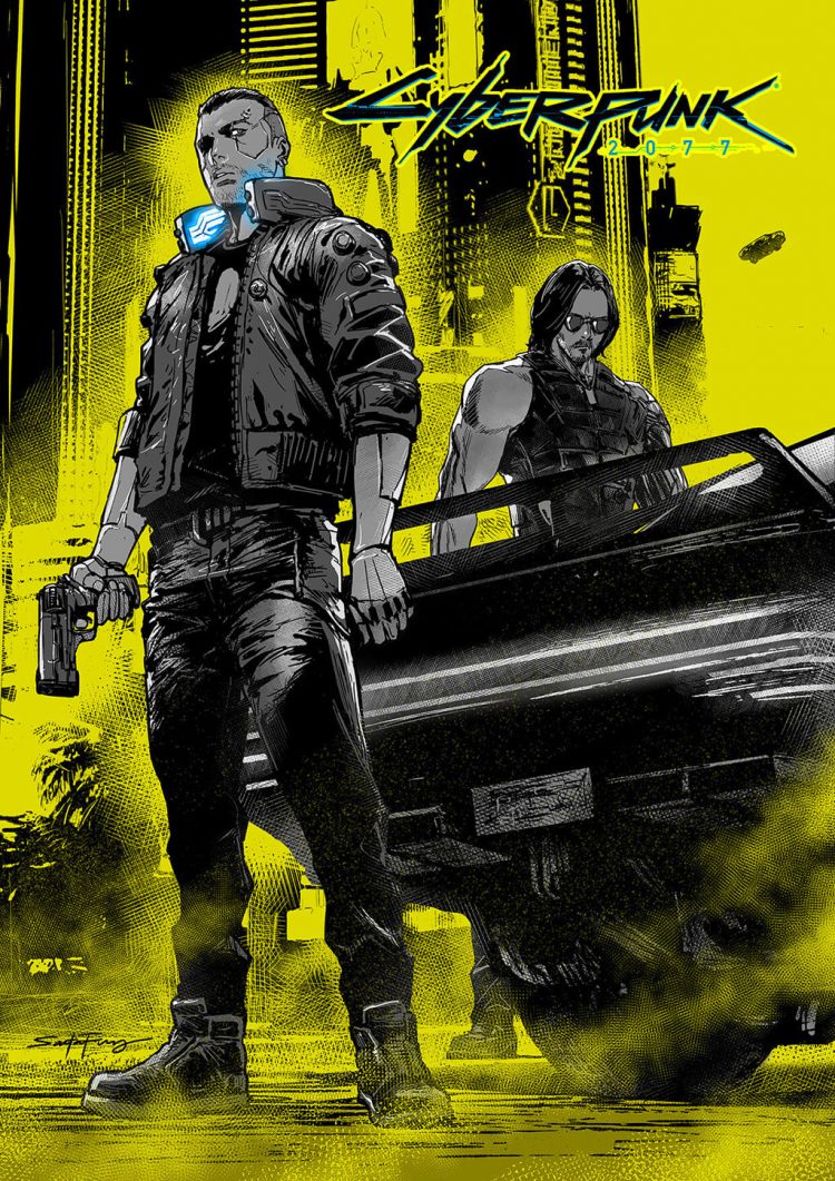 Cyberpunk 2077 Art: Retrofuturism in Beams of Neon — The Designest