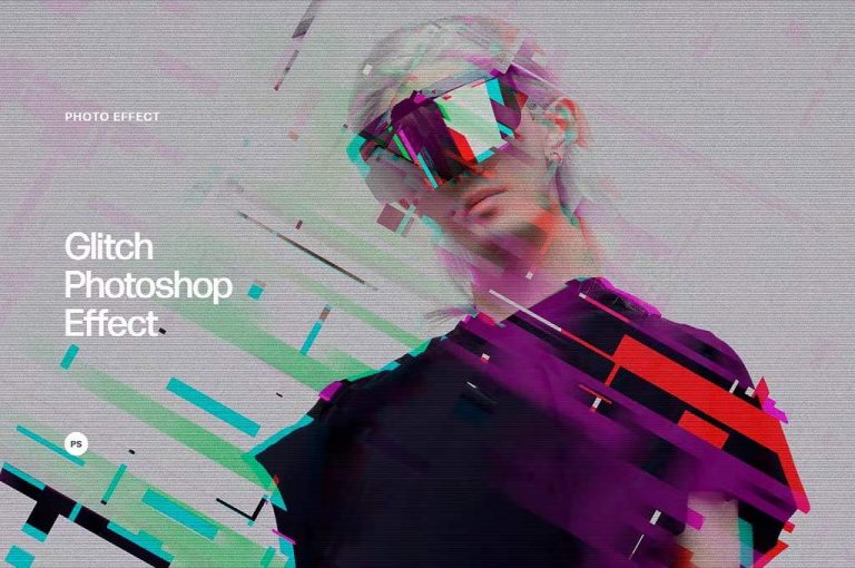 55+ Best Glitch Effects Photoshop Selection (Free & Paid)