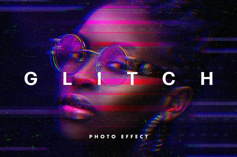 55+ Best Glitch Effects Photoshop Selection (Free & Paid)
