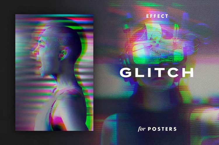 55+ Best Glitch Effects Photoshop Selection (Free & Paid)