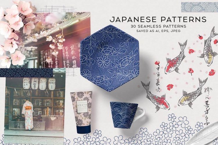 25 Best Japanese Textures with Traditional Ornaments — Free & Premium ...
