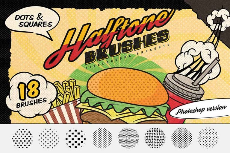 35+ Best Halftone Brushes (Free & Paid) - The Designest