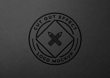 Free Cut-Out Paper Logo Mockup — The Designest