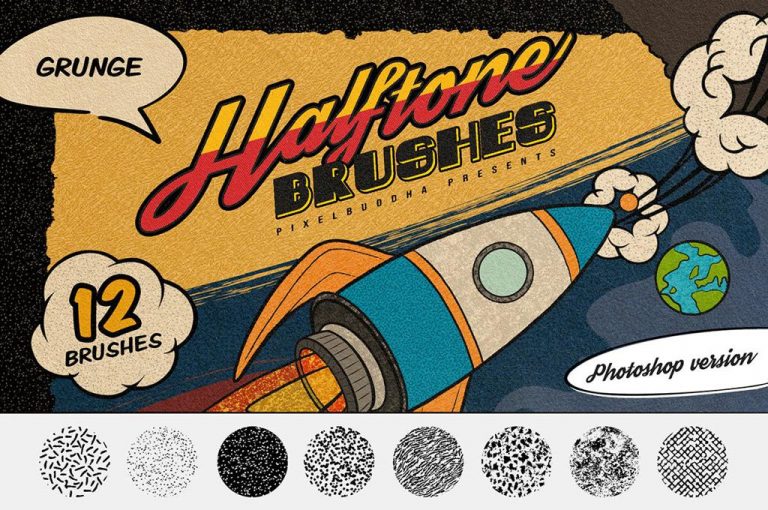 40+ Best Halftone Brushes (Photoshop, Procreate & Illustrator)