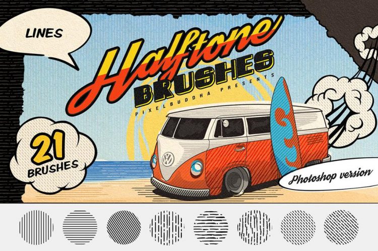 40+ Best Halftone Brushes (Photoshop, Procreate & Illustrator)
