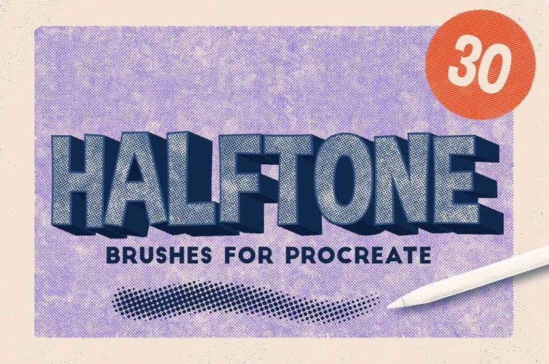40+ Best Halftone Brushes (Photoshop, Procreate & Illustrator)