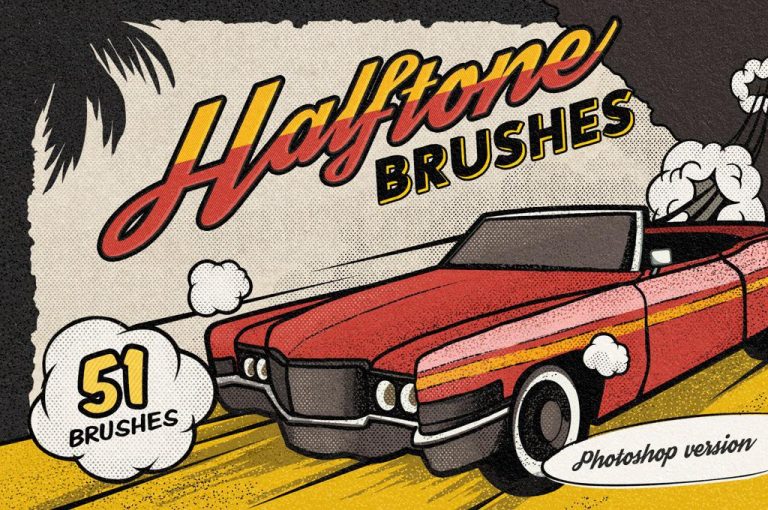 40+ Best Halftone Brushes (Photoshop, Procreate & Illustrator)