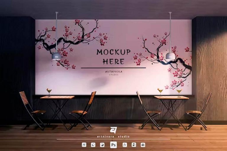 45+ Best Wall Mockup Templates ⇪ Download PSD Mockups