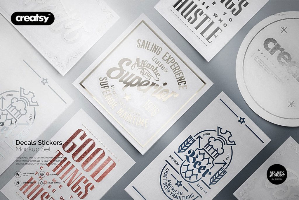 50+ Best Sticker Mockup Templates (Free & Paid) - The Designest
