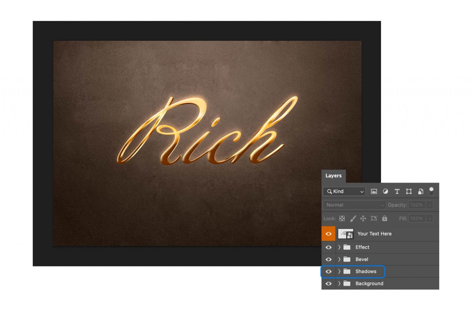 How to Create Gold Text in Photoshop: Ultimative Guide — The Designest
