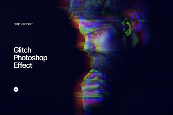 55+ Best Glitch Effects Photoshop Selection (Free & Paid)