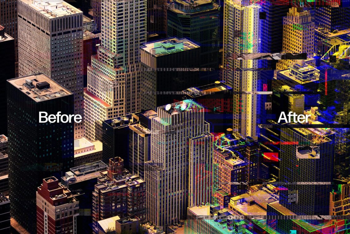 Free Screen Glitch Photo Effect - The Designest