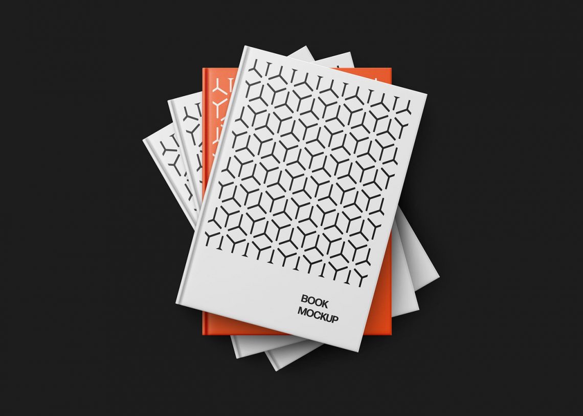 Free Book Stack Mockup - The Designest
