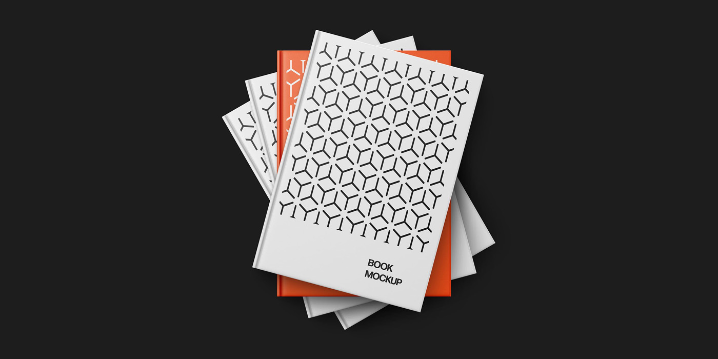 Free Book Stack Mockup - The Designest
