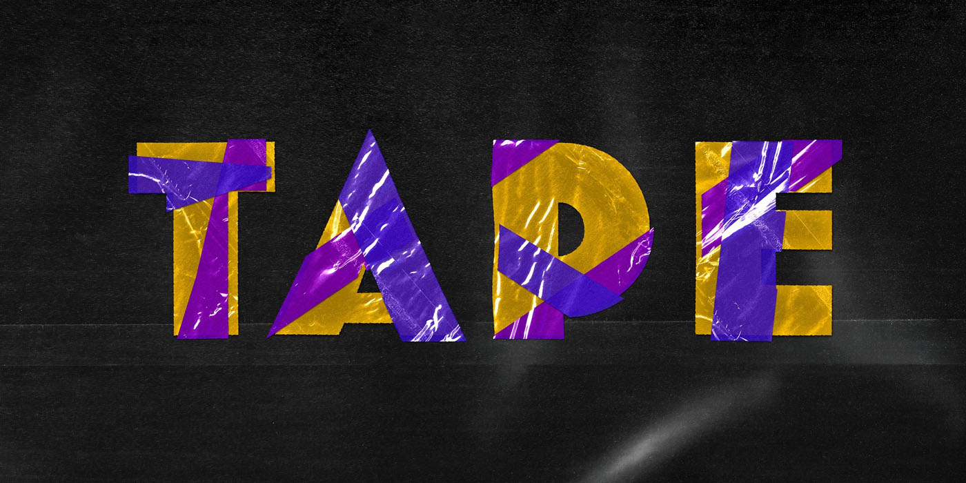 Free Plastic Tape Text Effect - The Designest