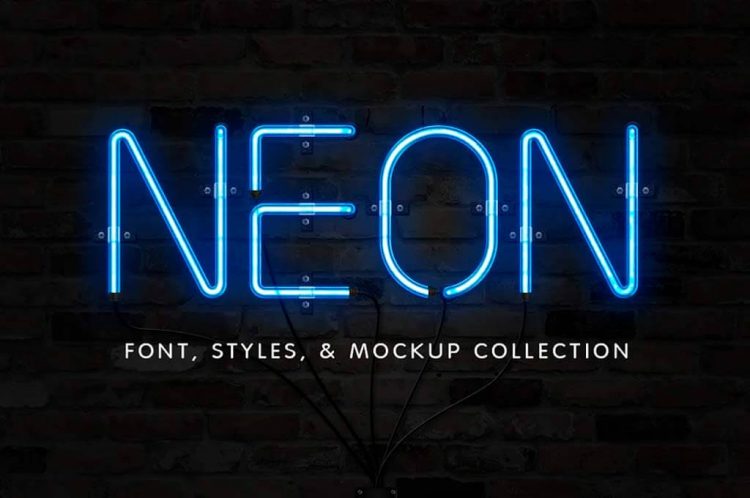 25+ Best Neon Sign Mockup Templates - The Designest