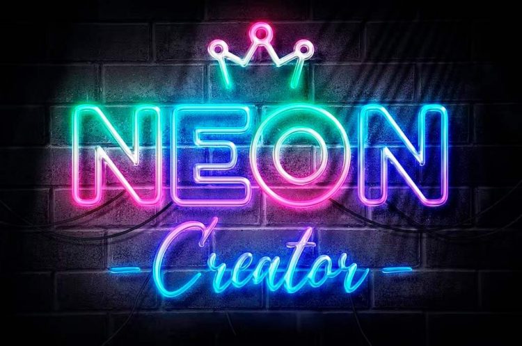 25+ Best Neon Sign Mockup Templates - The Designest