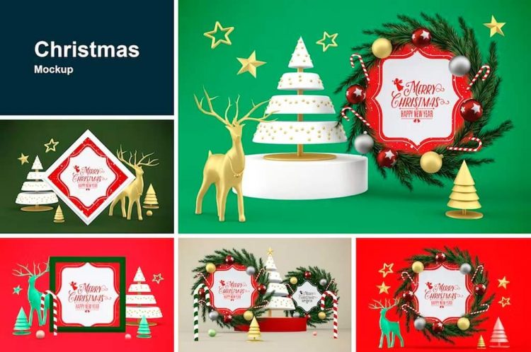 40+ Best Christmas & New Year Mockup Templates (Free & Paid)