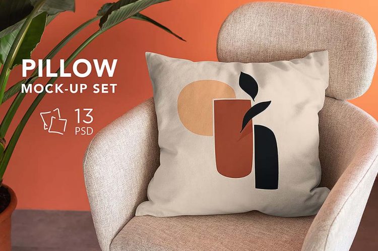 25+ Pillow Mockup Templates (Free & Paid)