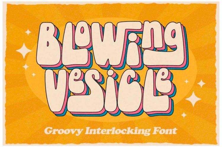 35+ Psychedelic Fonts For Mind-Expanding Designs【Free & Paid】