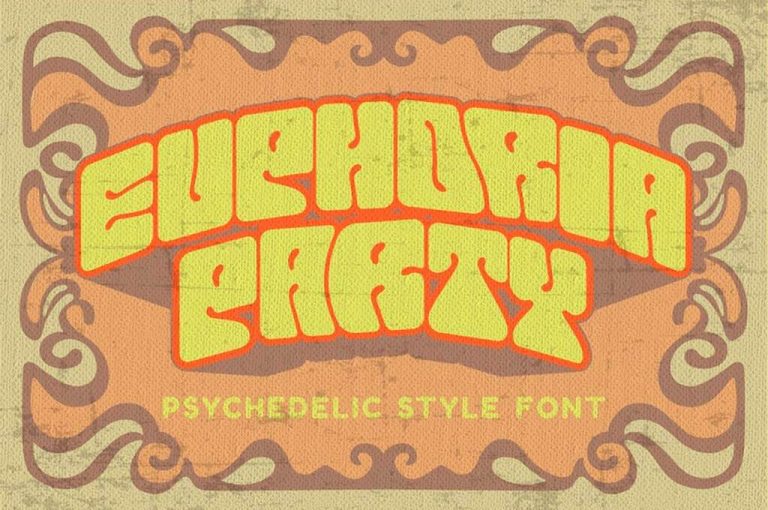 35+ Psychedelic Fonts For Mind-Expanding Designs【Free & Paid】