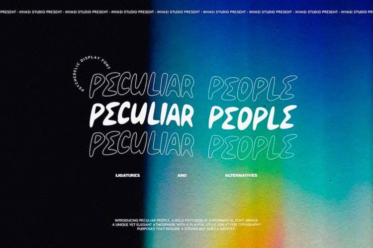 35+ Psychedelic Fonts For Mind-Expanding Designs【Free & Paid】