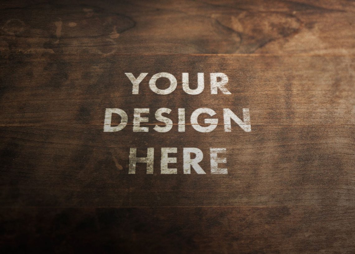 Free Weathered Wood Logo Mockup - The Designest