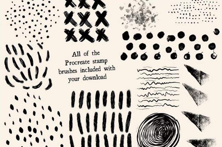 40+ Best Free Procreate Stamp Brushes (incl. Paid Versions)