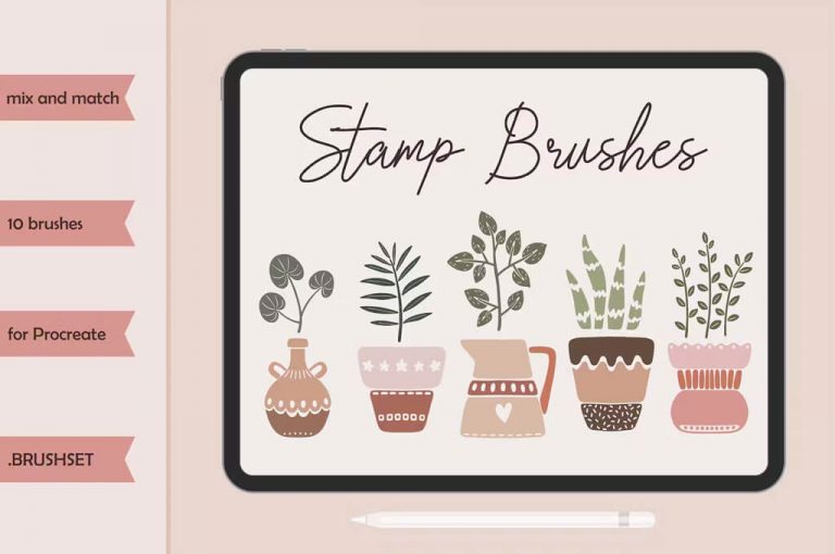 40+ Best Free Procreate Stamp Brushes (incl. Paid Versions)