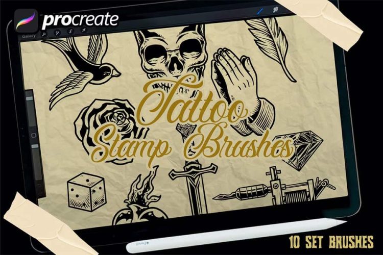 20+ Best Free Procreate Tattoo Brushes (incl. Paid Versions)