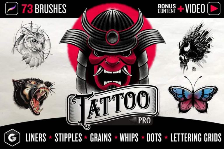 20+ Best Free Procreate Tattoo Brushes (incl. Paid Versions)