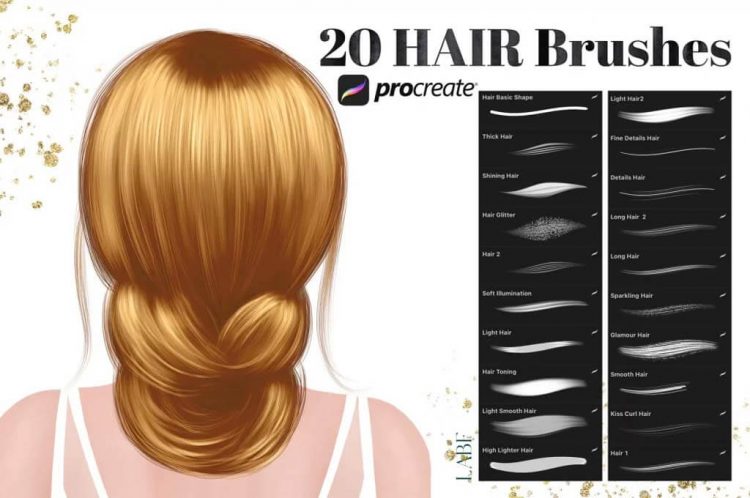 30+ Best Free Procreate Hair Brushes (incl. Paid Versions)