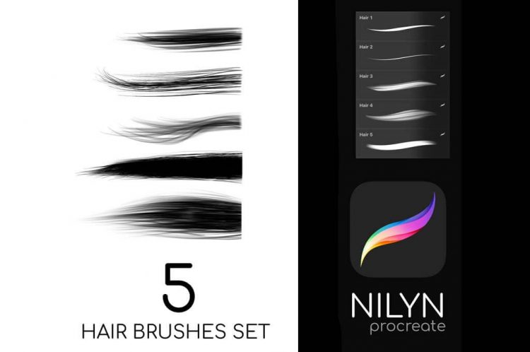 30+ Best Free Procreate Hair Brushes (incl. Paid Versions)