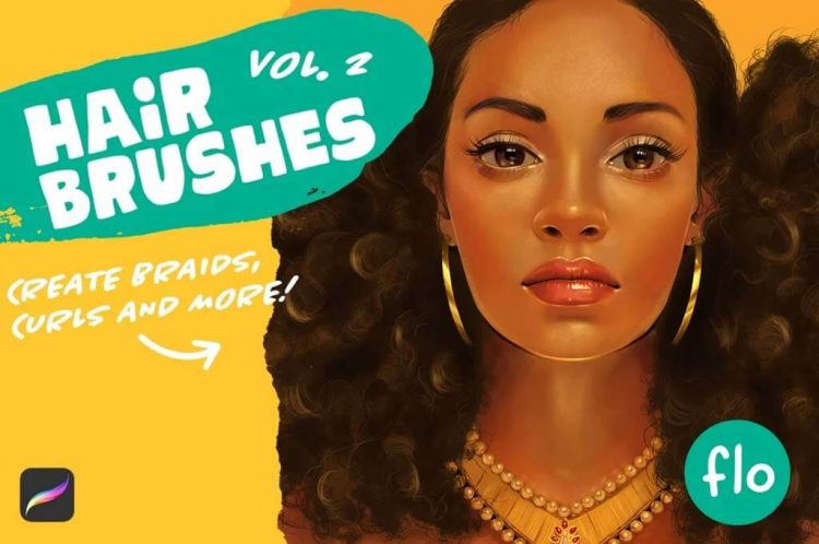 30+ Best Free Procreate Hair Brushes (incl. Paid Versions)