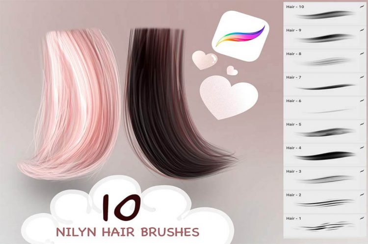 30+ Best Free Procreate Hair Brushes (incl. Paid Versions)