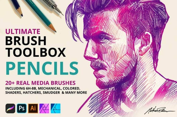 30+ Best Free Procreate Pencil Brushes (incl. Paid Versions)